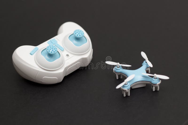 Quadcopter and Remote Controle Stock Image - Image of remote, flying ...
