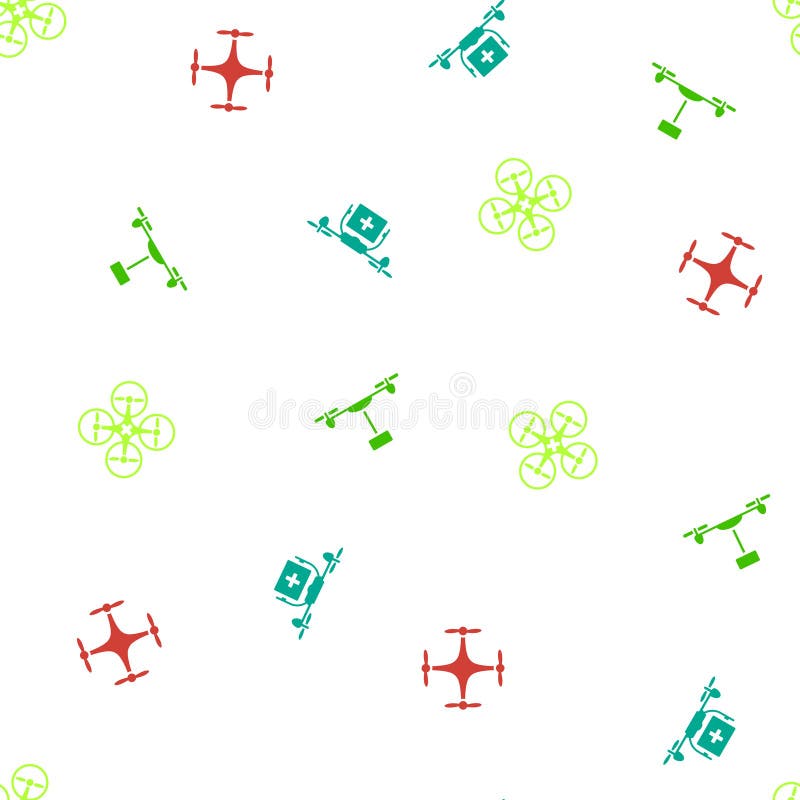 Quadcopter Seamless Flat Vector Pattern Stock Vector - Illustration of ...