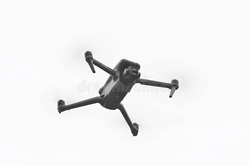 Quadcopter UAS Drone in Flight Overhead Stock Photo - Image of ...