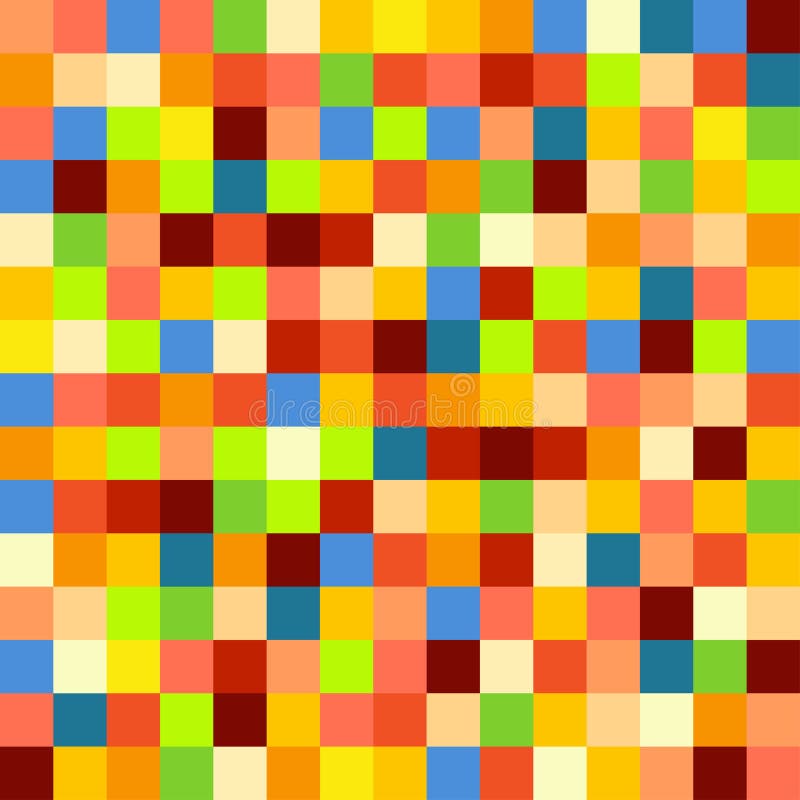 Pixel Art Seamless Pattern Dei Quadrati Illustrazione Vettoriale ...