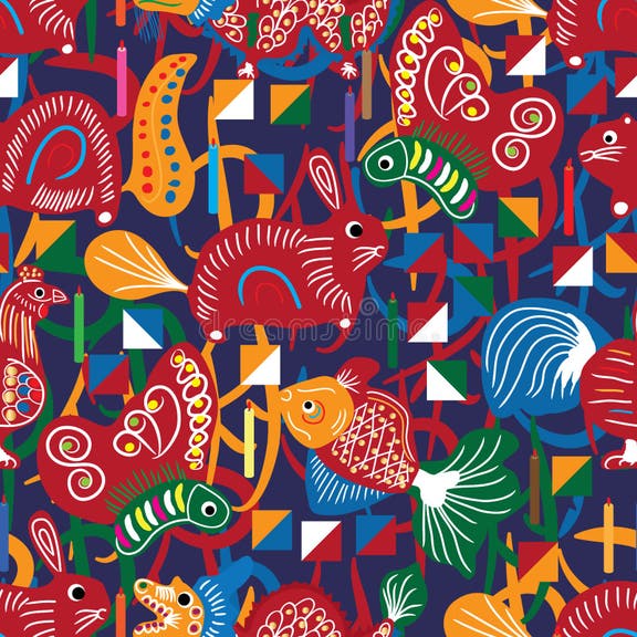 Quadrado Da Lanterna Da Lua Sem Emenda Ilustração do Vetor - Ilustração ...