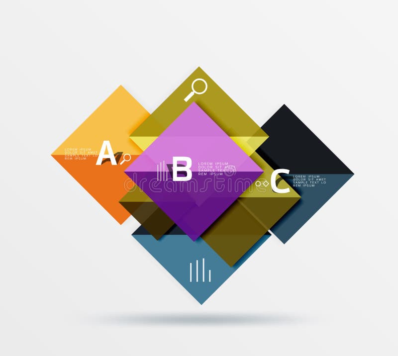 Quadrado Moderno Do Voo Infographic Ilustração Stock - Ilustração de ...