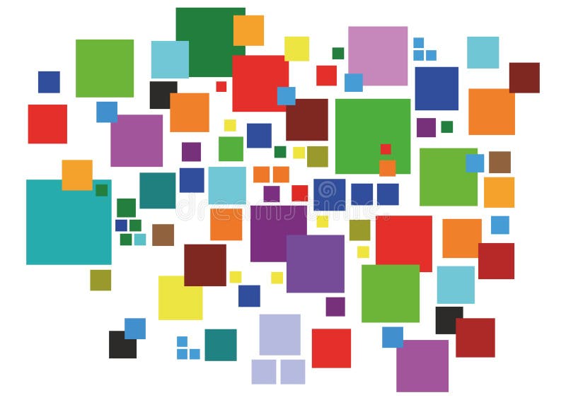Quadrados Coloridos Do Vetor Ilustração Stock - Ilustração de desenho ...