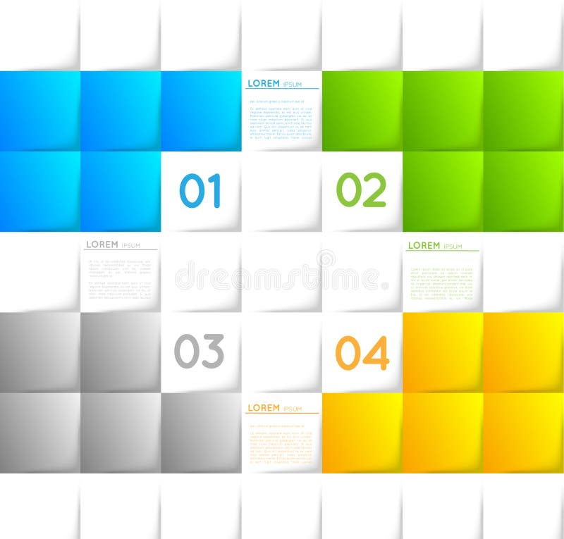 Quadrados Infographic Abstratos Do Molde Ilustração do Vetor ...