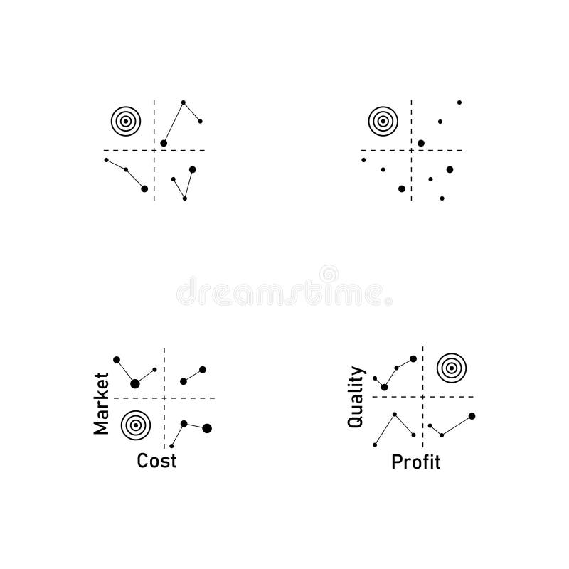 Quadrant Concept Diagram Logo Illustration Stock Vector - Illustration ...