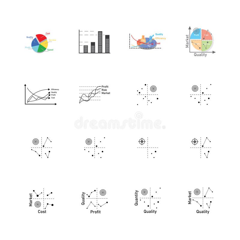 Quadrant Concept Diagram Logo Illustration Stock Vector - Illustration ...