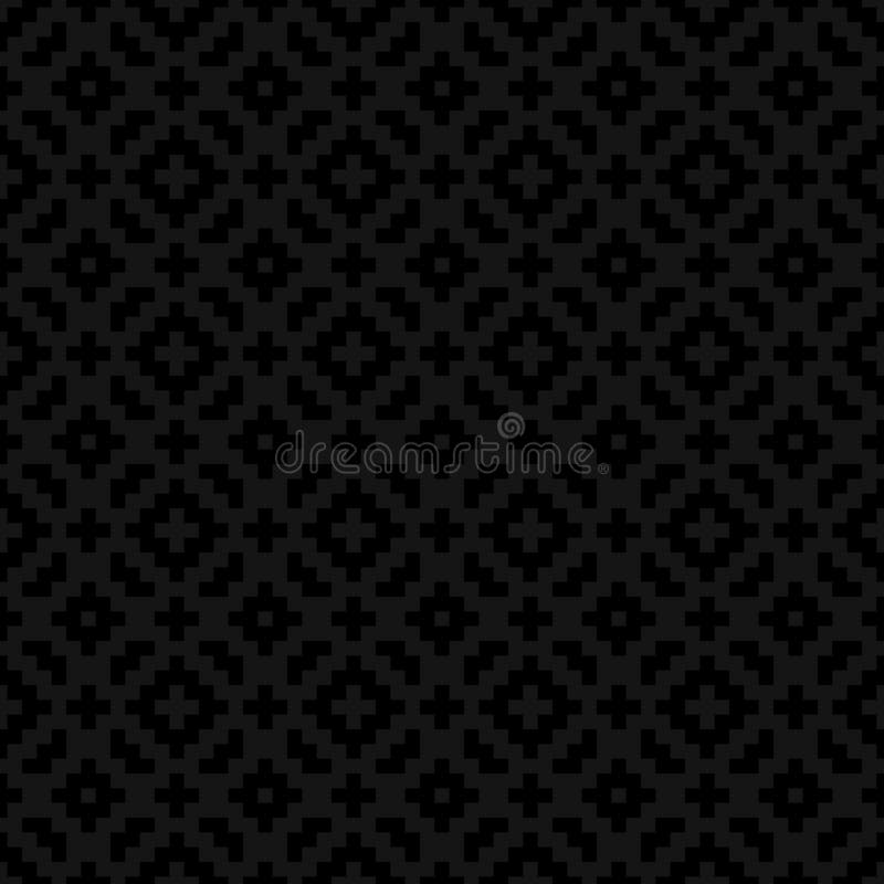 Quadrat-Pixel Art Seamless Pattern Vektor Abbildung - Illustration von ...