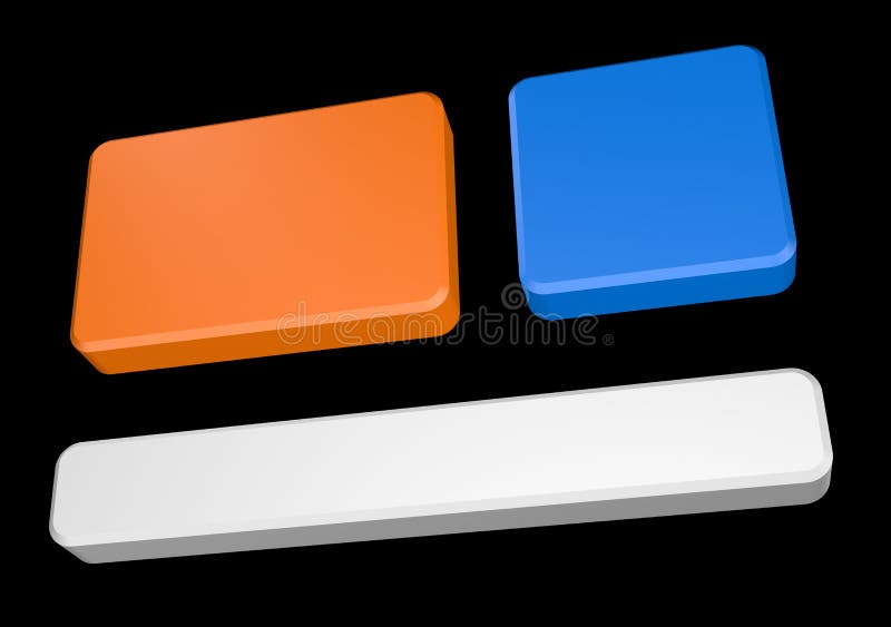 Quadrate 3d stock abbildung. Illustration von quadrat - 18633005