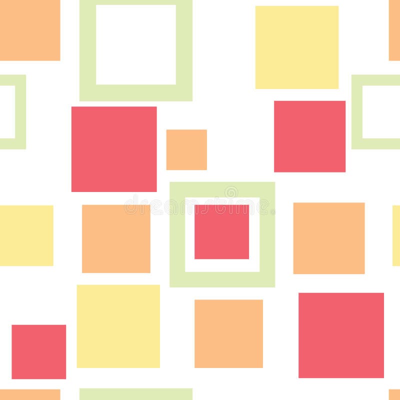 Quadrate Abstraktes Muster stock abbildung. Illustration von gelb ...