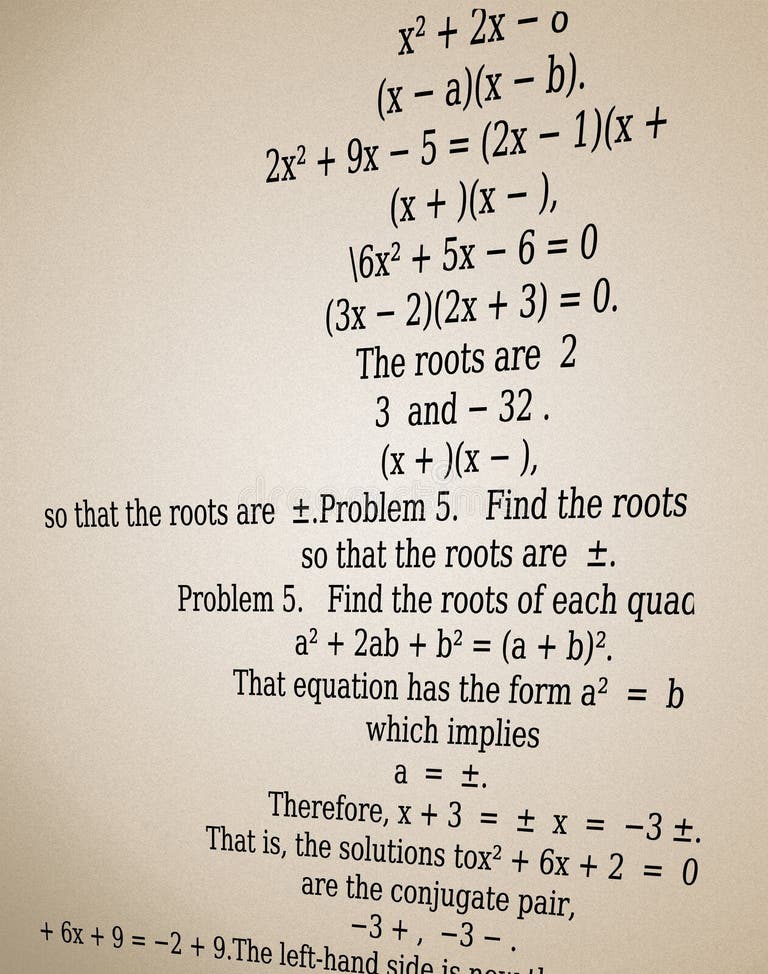 Quadratic Equation Stock Illustrations – 1,155 Quadratic Equation Stock ...
