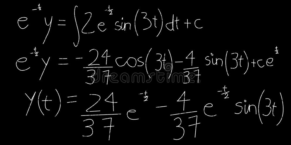 Quadratic Equations with Solution Stock Photo - Image of formula ...