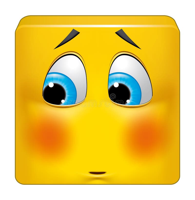 Schwitzende Hitze Des Quadratischen Emoticon Stock Abbildung ...