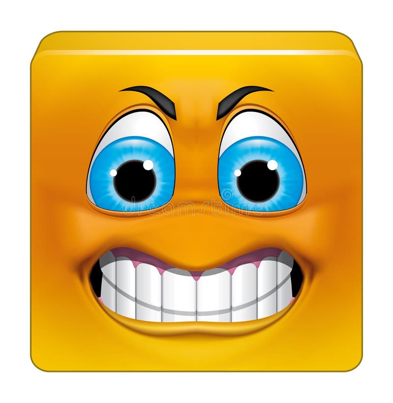 Schwitzende Hitze Des Quadratischen Emoticon Stock Abbildung ...