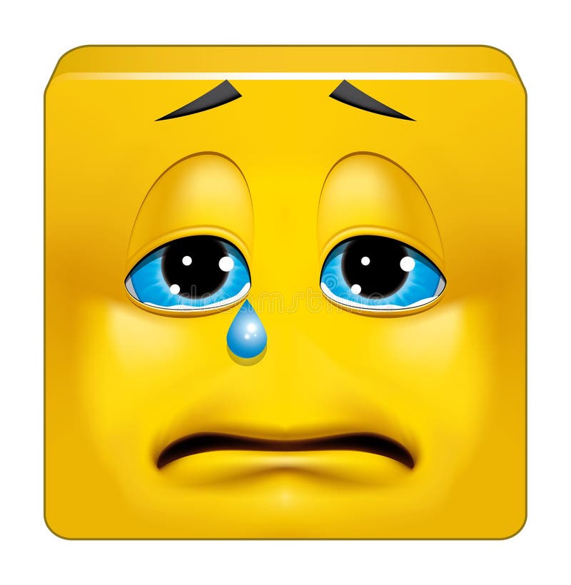 Schwitzende Hitze Des Quadratischen Emoticon Stock Abbildung ...