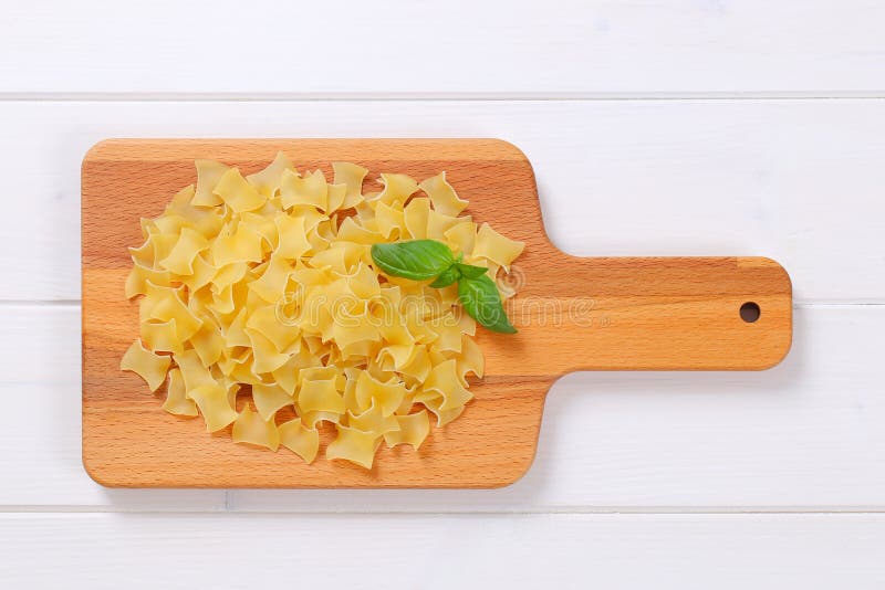 Quadretti - Square Shaped Pasta Stock Image - Image of wooden, dish ...