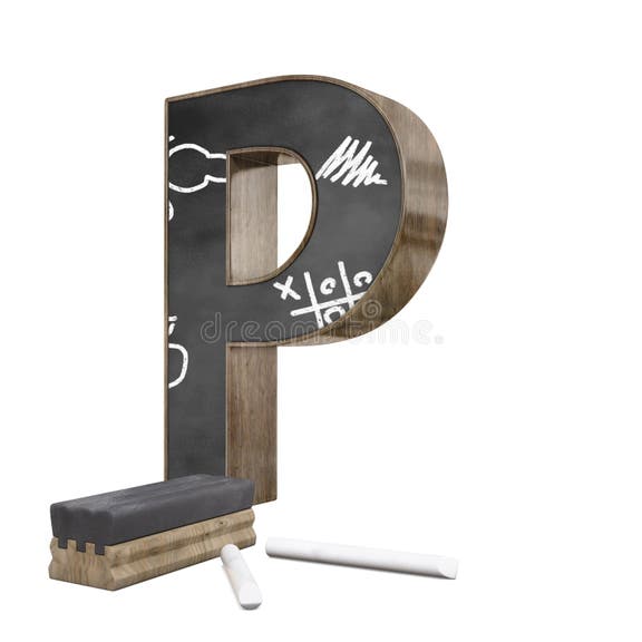 Quadro Dado Forma Letra Do ` Do ` P Ilustração Stock - Ilustração de ...