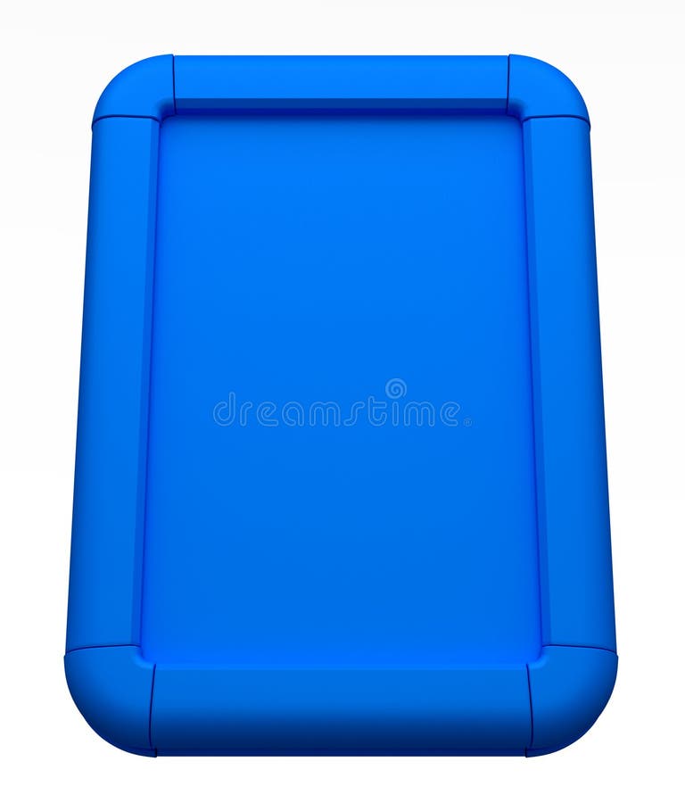 Quadro De Avisos De Propaganda Azul Isolado No Branco Ilustração Stock ...