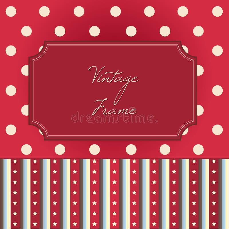 Quadro Do Vintage Com Queque Ilustração do Vetor - Ilustração de mola ...