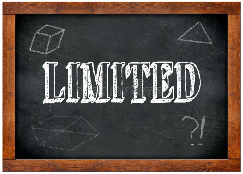 Quadro-negro De Madeira Do Quadro Com O Texto LIMITADO Escrito Com Giz ...