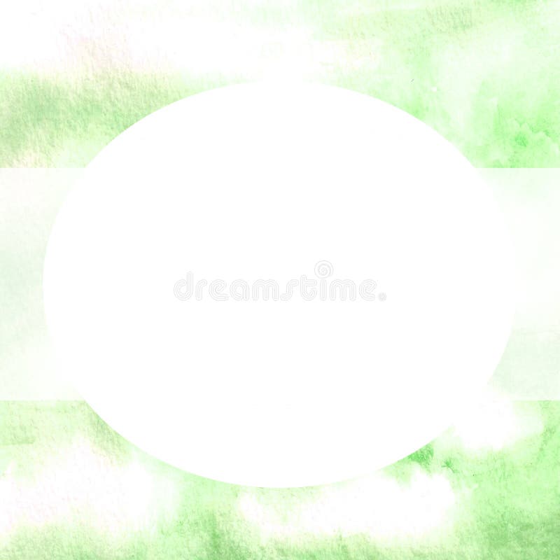 Quadro Quadrado Da Aquarela Com Um Oval Branco Ilustração Stock ...