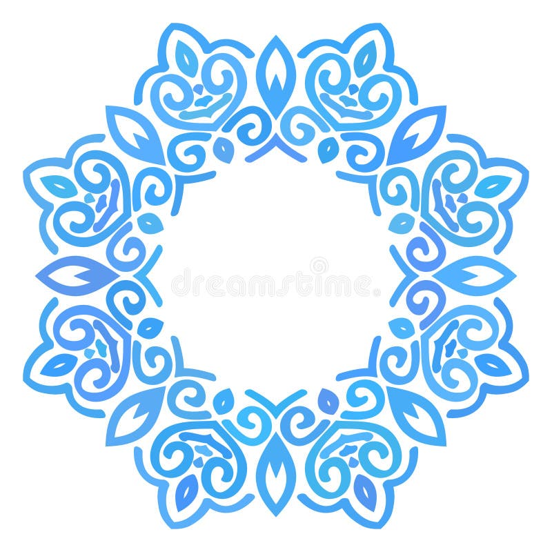 Quadro Redondo, Elemento De Design Original, Multicor Azul Ilustração ...