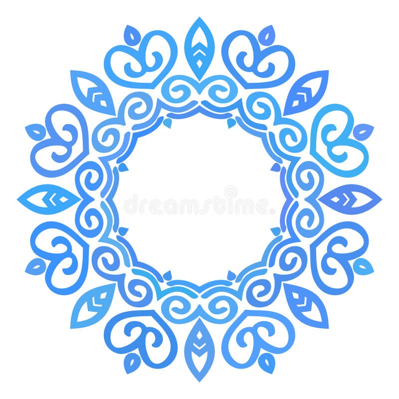 Quadro Redondo, Elemento De Design Original, Multicor Azul Ilustração ...