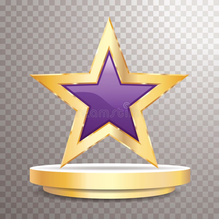 Quadro Roxo Do Ouro Da Estrela Ilustração do Vetor - Ilustração de duro ...