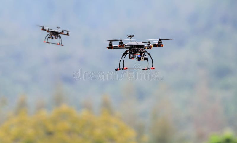 Quadrocopter drone stock image. Image of recorder, drones - 77744929