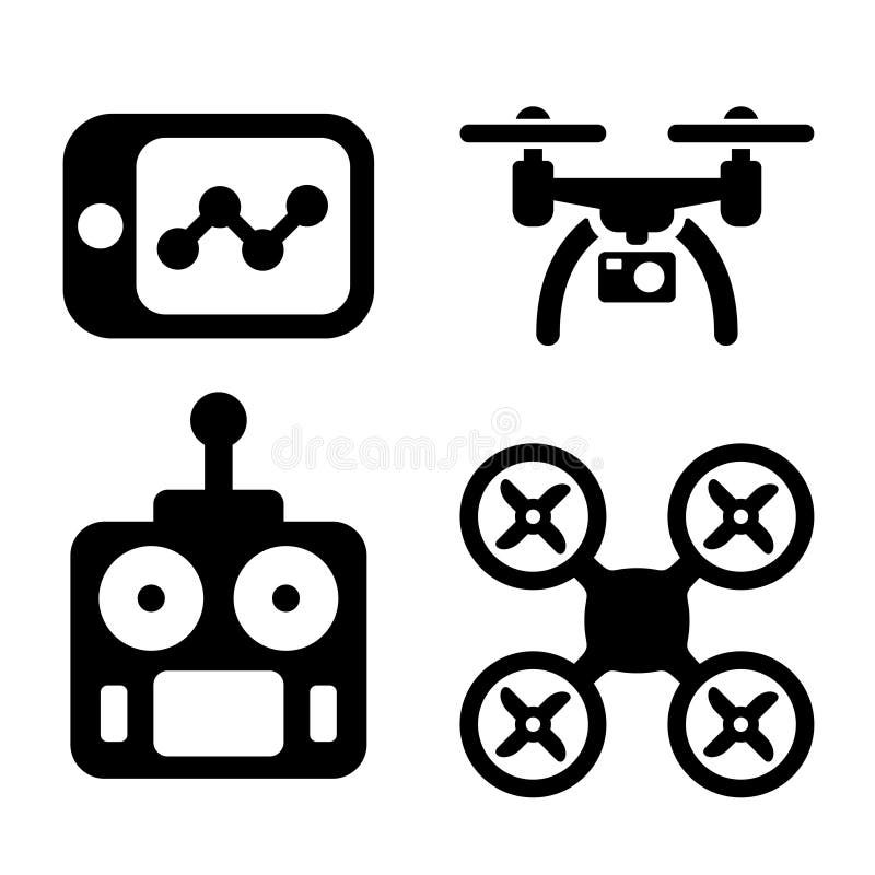 Quadrocopter Icons stock vector. Illustration of equipment - 53501416