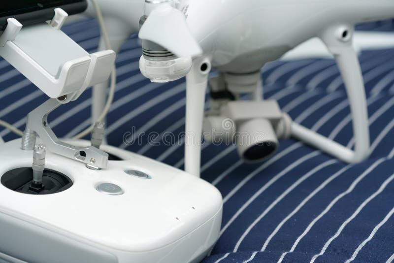 Quadrocopter and Radio Controller Stock Image - Image of quadrocopter ...
