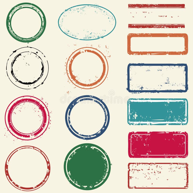 Quadros dos selos ilustração do vetor. Ilustração de diferente - 77423156