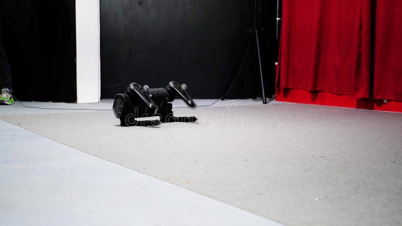 Quadruped Robot Performing Getting Up Motion in Slow Motion Stock ...