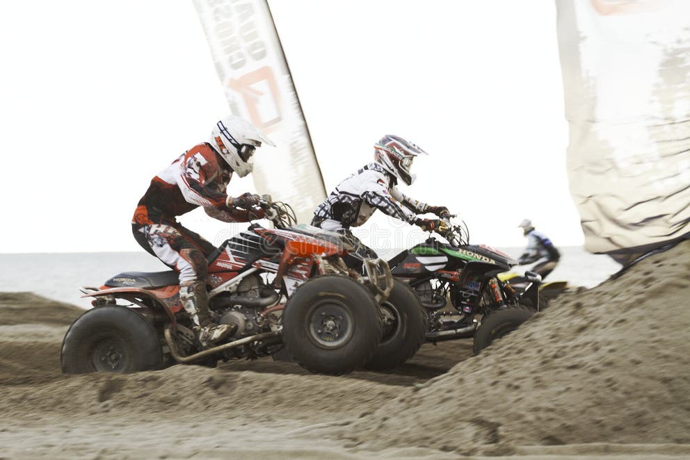 Quads at motocross race editorial stock photo. Image of motorcycles ...