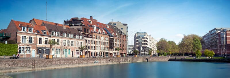 Quai Du Wault in Lille - France Stock Photo - Image of wault, dock ...