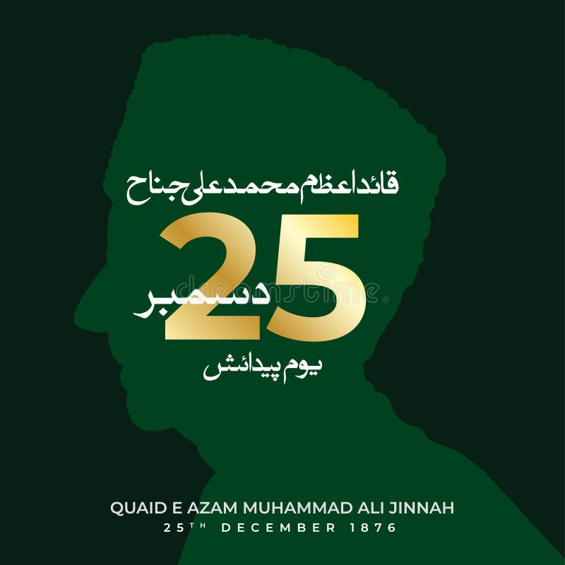 Quaid E Azam Mohammad Ali Jinnah 25 December. Stock Vector - Illustration of jinnah ...