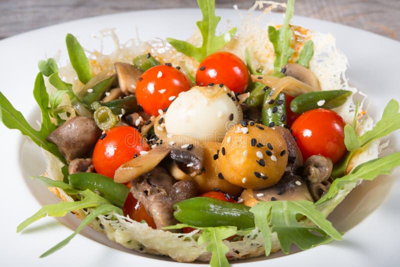 Quail egg salad stock image. Image of freshness, dish - 75001311