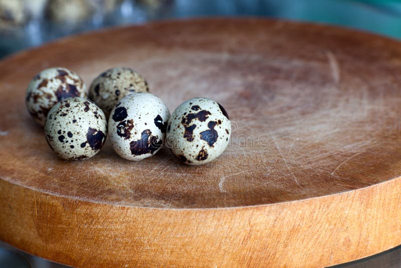 Quail Eggs on a Wooden Board Stock Image - Image of natural, protein ...