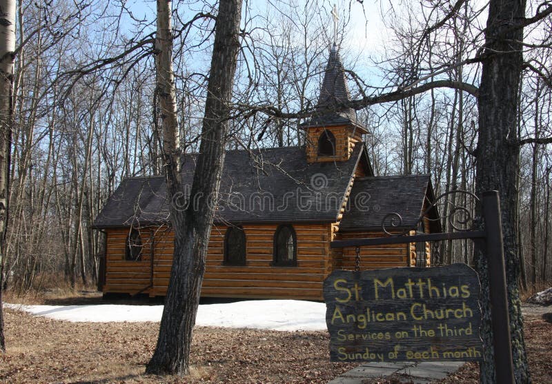 Quaint church. stock photo. Image of trees, fort, canada - 11899382