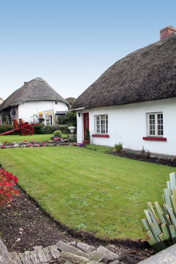 Quaint Irish cottages stock photo. Image of neighborhood - 11786722