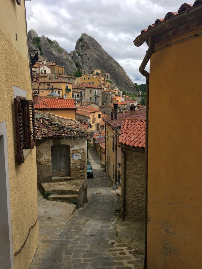 Quaint Italian Village Path in Castelmezzano Stock Image - Image of ...