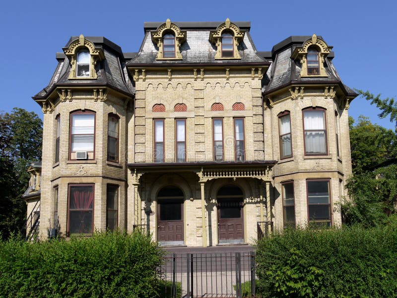 Quaint old Victorian house stock photo. Image of fence - 14846356