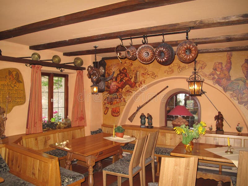 Traditional Austrian Restaurant Editorial Photography - Image of yellow ...