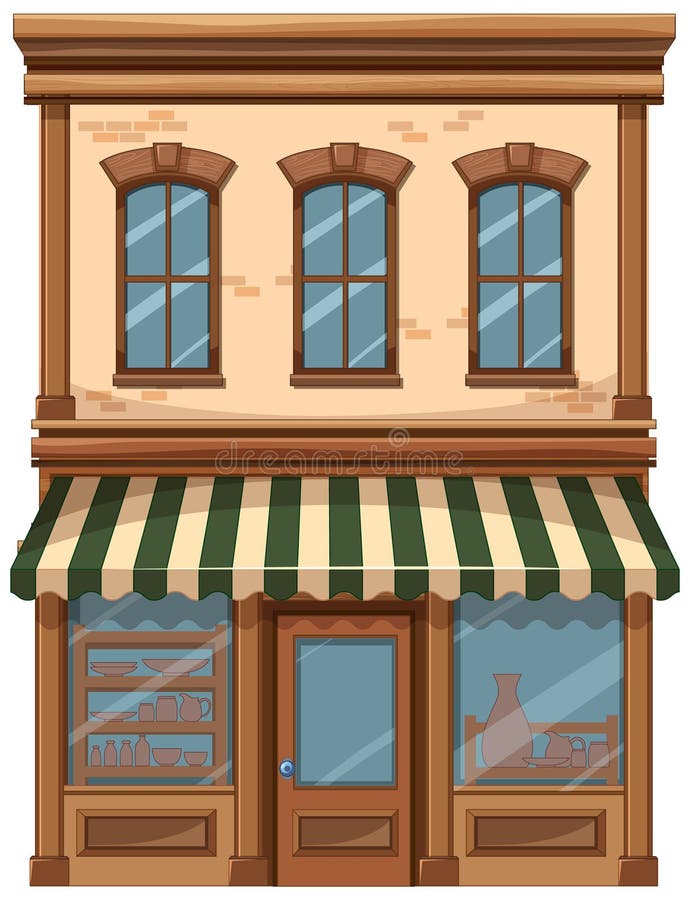 A quaint shop stock vector. Illustration of striped - 333002430