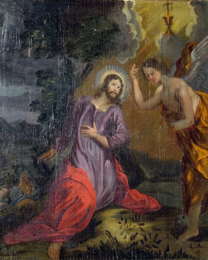 Qual Im Garten, Jesus Im Garten Von Gethsemane Stockbild - Bild von ...