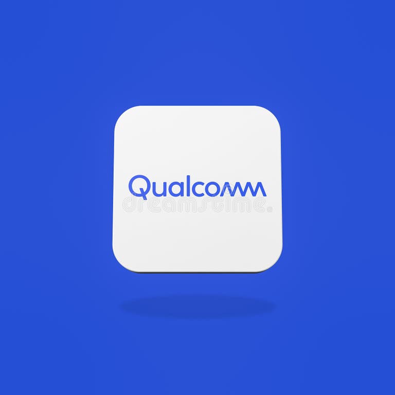 Qualcomm App Icon on Flat Blue Background Editorial Image ...