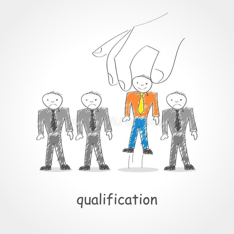 Qualification stock vector. Illustration of people, line - 31339780