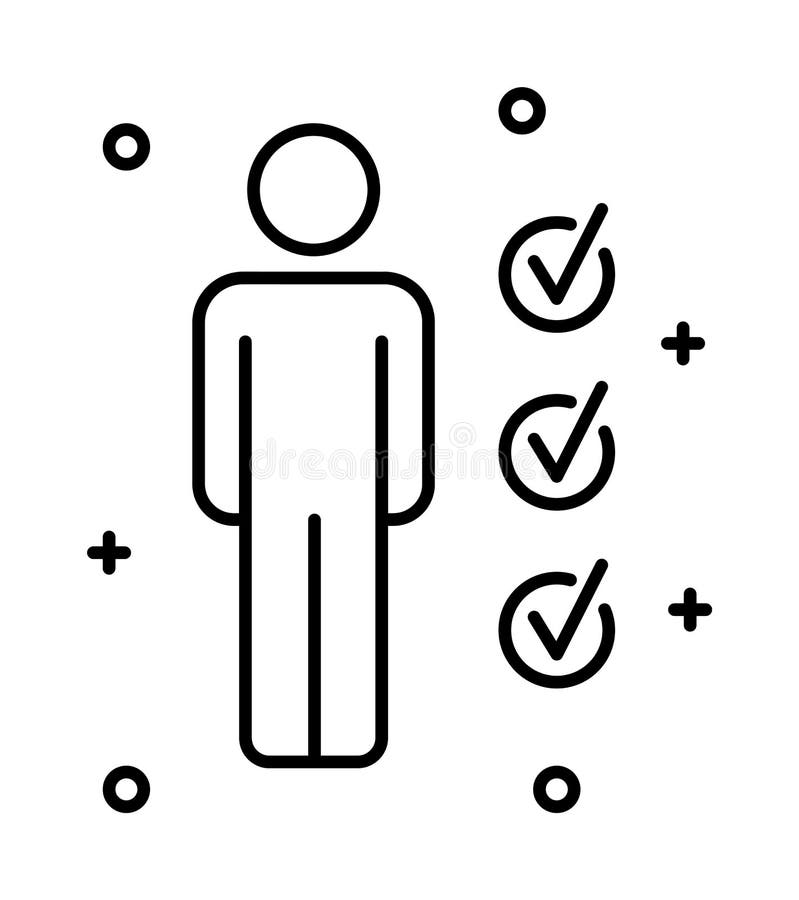 Qualification, Edication, Line Vector Icon on Transparent Background ...