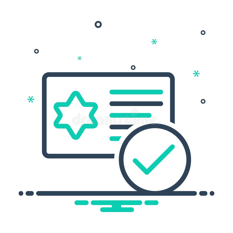 Mix Icon for Qualification, Merit and Aptitude Stock Illustration ...