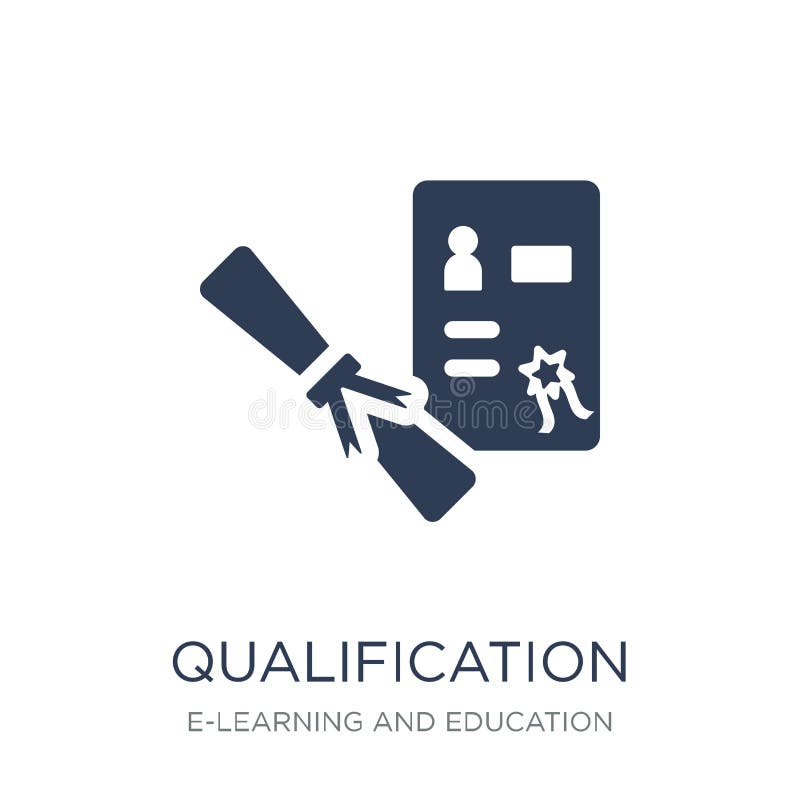 Qualification Icon. Trendy Flat Vector Qualification Icon on White ...