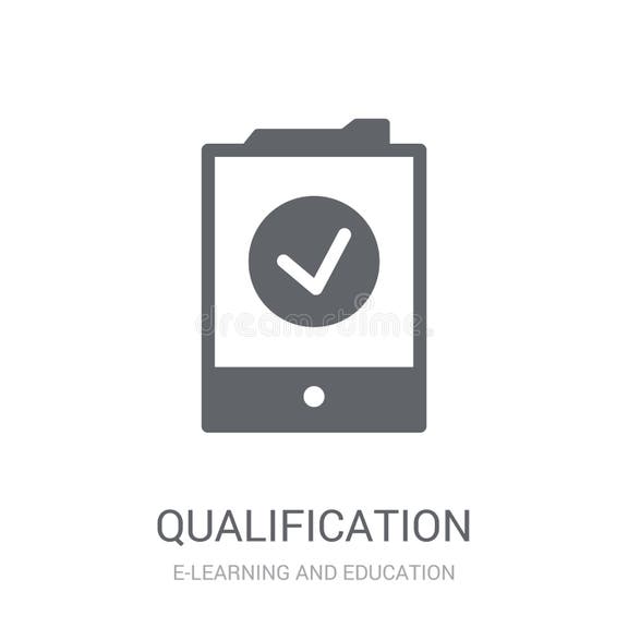 Qualification Icon. Trendy Qualification Logo Concept on White B Stock ...